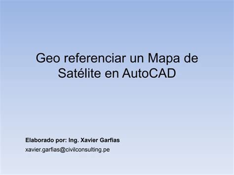 Georeferenciar En Autocad Pptx