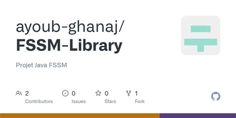 Github Ayoub Ghanajfssm Library Projet Java Fssm