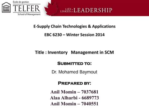 Inventory Management In Scm PDF Logistics Business