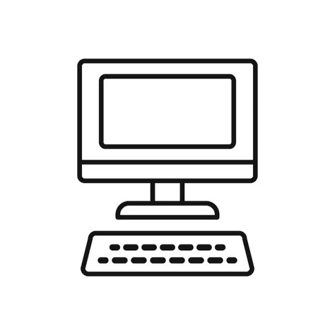 Premium Vector Computer Icon Isolated On White Background