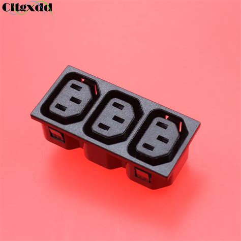 Cltgxdd AC Power Socket IEC C Three Position Black Industrial Socket Plug IEC C