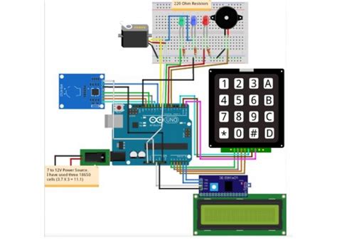 Rfid And Keypad Based Door Lock Using Arduino Cytron Project Collection