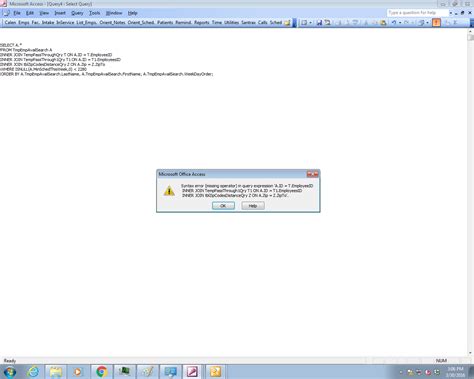 Solved Accesssql Query Returning Invalid Floating Point Operation