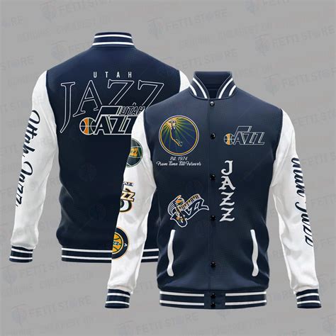 Utah Jazz National Basketball Association Varsity Jacket Sh1 V2
