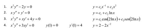 Answer These Differential Cauchy ﻿euler Equations