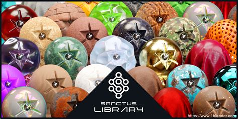 Blender中文版插件 405种金属布料卡通玻璃石头贴花程序材质预设库sanctus Library V2 7 Procedural Materials Blender爱好者集结地