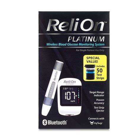 Relion Platinum Blood Glucose Meter Starter Kit