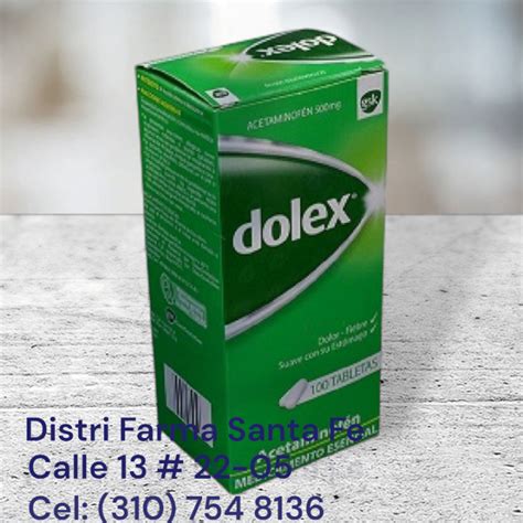 Dolex 500mg X 100 Tabletas Verde