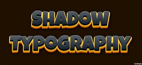 Shadow Typography Text Effect And Logo Design Font