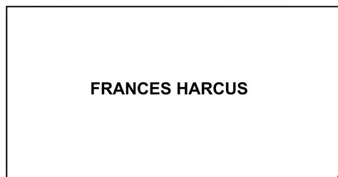 Obituary Frances Harcus