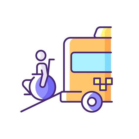 Wheelchair Van Rgb Color Icon 2146345 Vector Art At Vecteezy