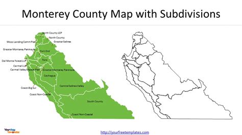 Us California Monterey Map Free Powerpoint Template