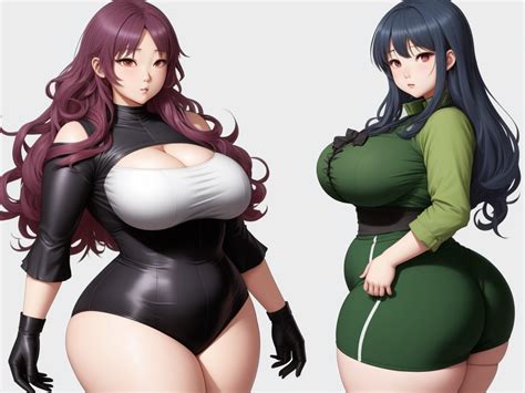 Anime Girl Chubby Large Bust Thick Thighs Wide Hip By 07jeffery09 On
