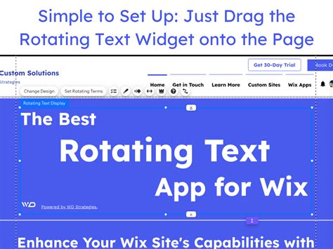 Rotating Text Display Wix App Market