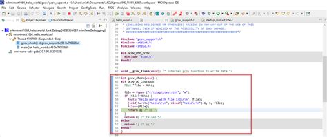 Semihosting File Io Check Mcu On Eclipse