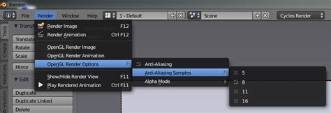 OpenGL Render Setting Missed In Lighting And Rendering Blender Artists Community