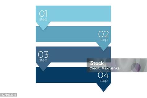 네 단계 인포그래픽 사각형 모양의 평면 디자인의 정보 도표 1단계부터 3단계까지 간단한 소책자 브로셔 워크플로 다이어그램 타임