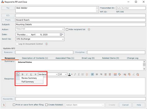 Rfi Quick Reference Guide Newforma Project Center Help