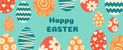 부활절 컬러 가로 배경 꽃 토끼의 그래픽 패턴과 닭고기 달걀 행복한 부활절 휴일에 대 한 벡터 그림 장식을 위한 봄 배경 4월에 대한 스톡 벡터 아트 및 기타 이미지