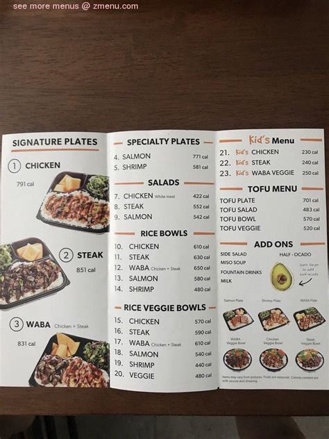 Online Menu Of Waba Grill Restaurant Wildomar California 92595 Zmenu