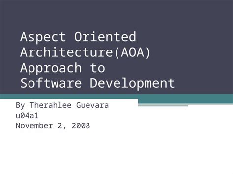 Ppt Aspect Oriented Architecture Dokumentips
