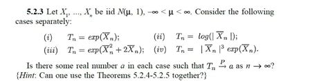 Solved 5 2 3 Let X1 Xn be iid N μ 1