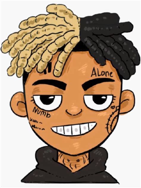 Xxxtentation Lengends Emo Rap Draw Cartoon Sticker By Dur4gpostbad
