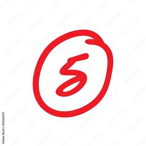 Five Points Exam Score 5 Points Test Score Illustration Isolated On White Background Vector