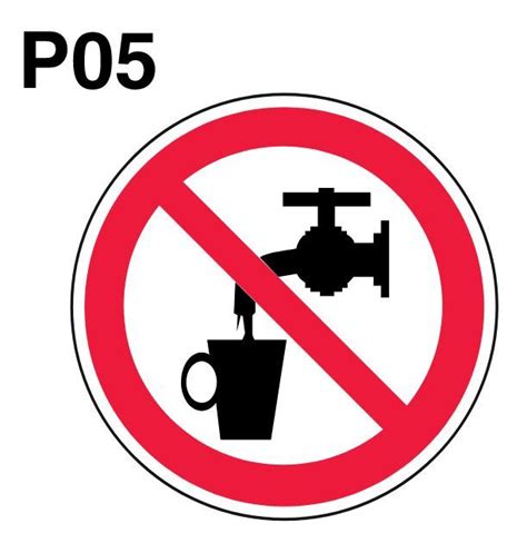 Запрещающий знак Р05 Запрещается использовать в качестве питьевой воды ГОСТ 12 4 026 2015