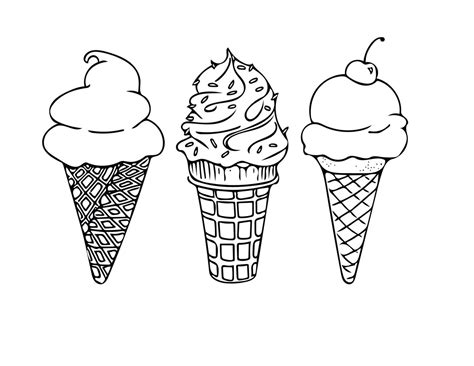 Coloring Page Of Ice Cream Cone Subeloa11