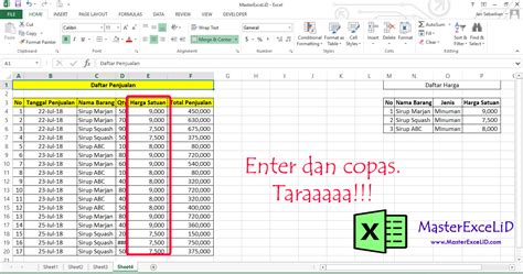 Belajar Excel Cara Menggunakan Rumus Vlookup Masterexcel Id