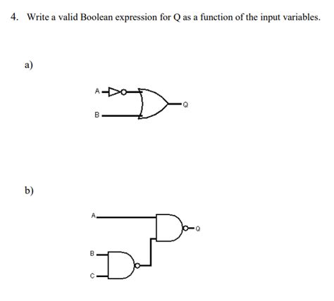 Solved 4 Write A Valid Boolean Expression For Q As A