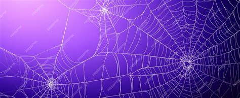 Purple Spider Web With A Purple Background Premium Ai Generated Image