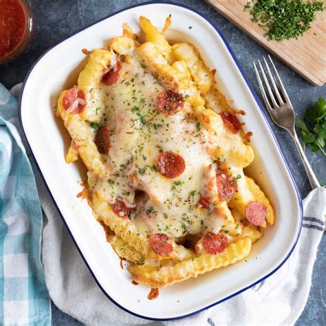 Pepperoni Pizza French Fries Easy Sheet Pan Supreme Pizza Fries