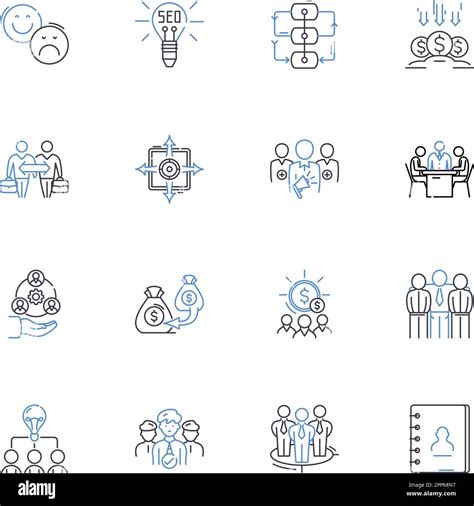 Partnership Designs Line Icons Collection Collaboration Synergy Alliance Concordance