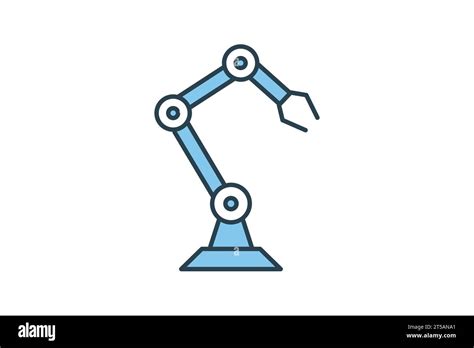 Robot Arm Icon Icon Related To Device Artificial Intelligence Flat Line Icon Style Simple