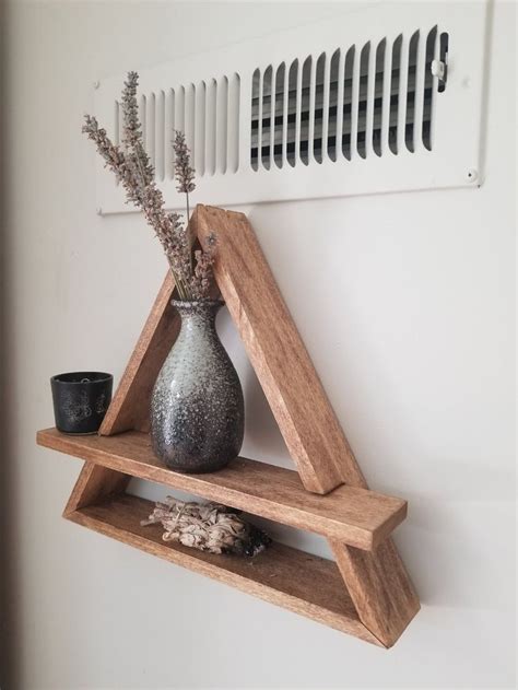 Geometric Triangle Floating Shelf Modern Home Decor