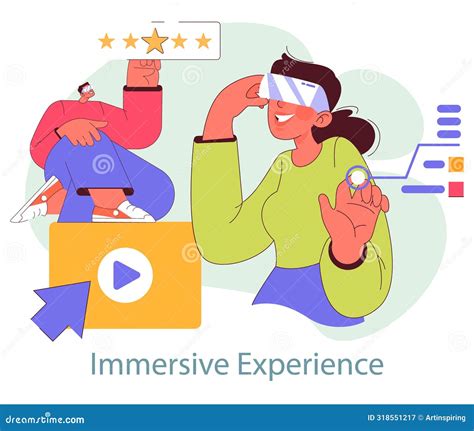 Immersive Marketing Flat Vector Illustration Stock Illustration Illustration Of Satisfaction