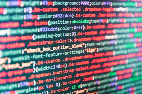 Writing Programming Code On Laptop Stock Image Image Of Grid Identity 122458437