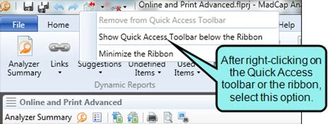 Quick Access Toolbar
