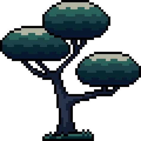Premium Vector Pixel Art Of Strange Cartoon Tree