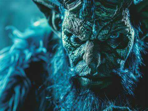 Goathead Man Themed Background Bright Tonality In The Style Of Fashion