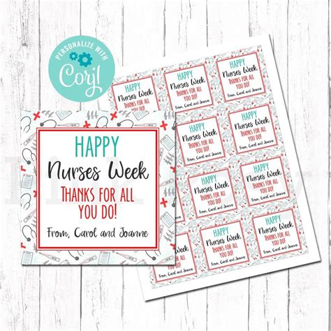 Free Printable Nurses Week Tags Educational Printable Activities