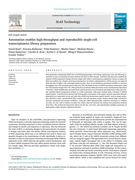 Pdf Automation Enables High Throughput And Reproducible Single Cell