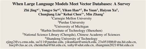 【阅读论文】when Large Language Models Meet Vector Databases A Survey Ew帮帮网