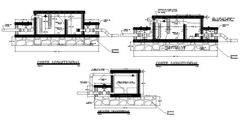 Longitudinal Section View Of 2x1m Pipe Line Structure Is Given In This