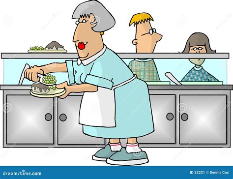 School Cafeteria Lady Stock Illustration 32221