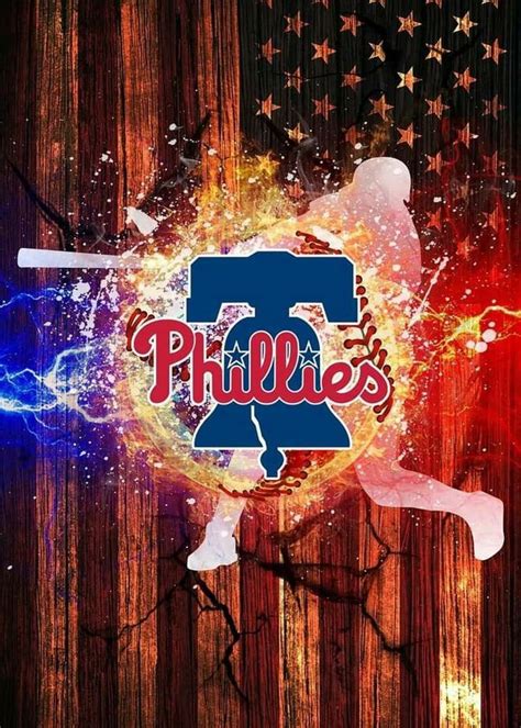 Philadelphia Phillies Logo On Wooden Background