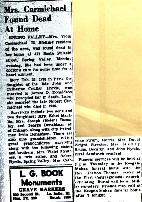 Mrs Viola Hynds Carmichael 1878 1954 Find A Grave Memorial