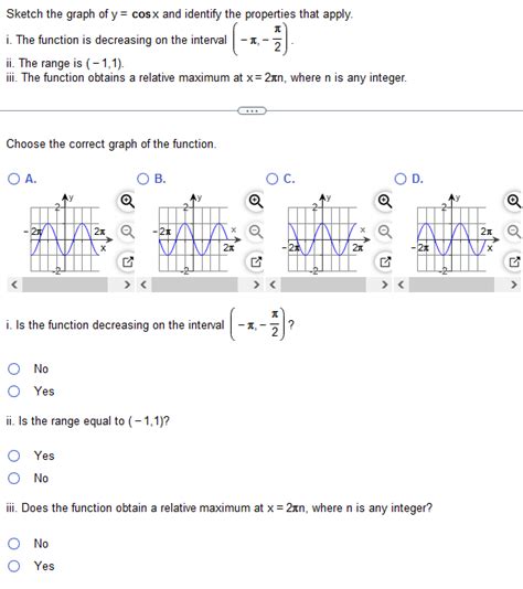 Solved Sketch The Graph Of Y Cosx And Identify The Chegg
